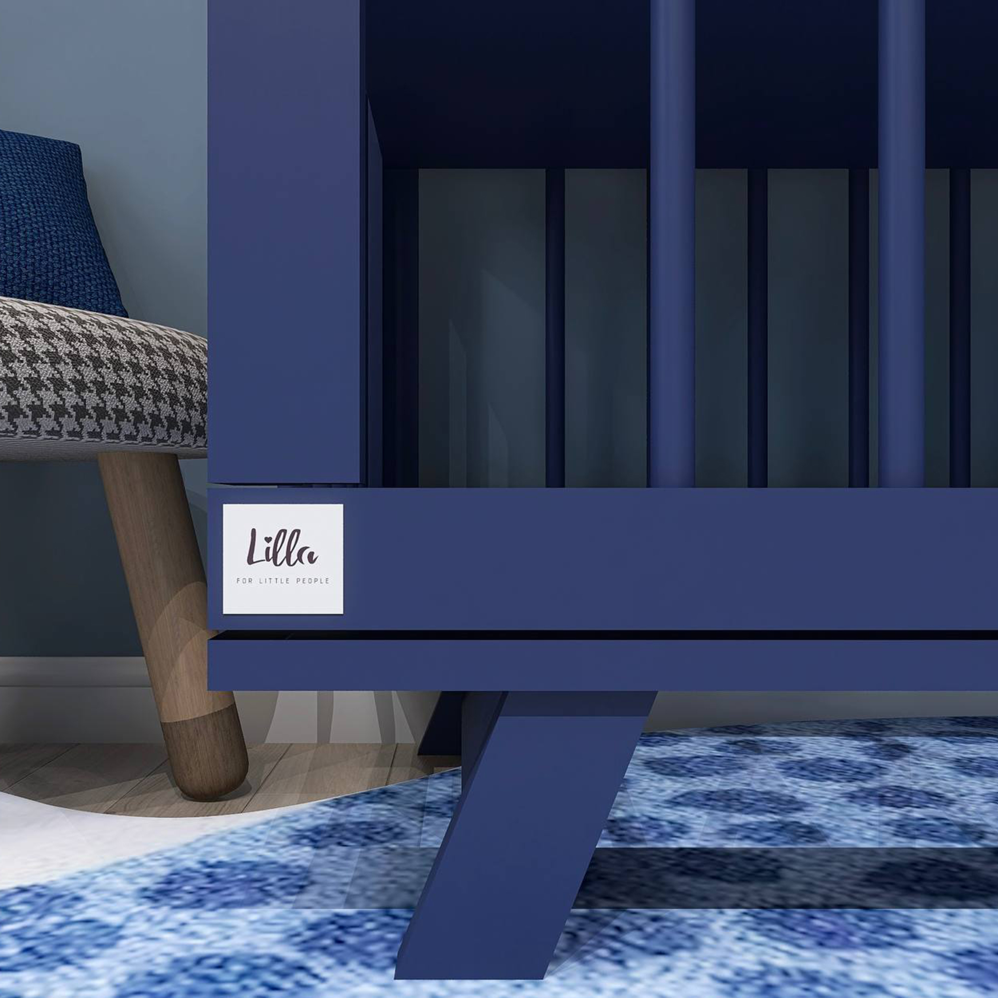 Кроватка для новорожденного Lilla - модель Aria Night Blue с доставкой ...