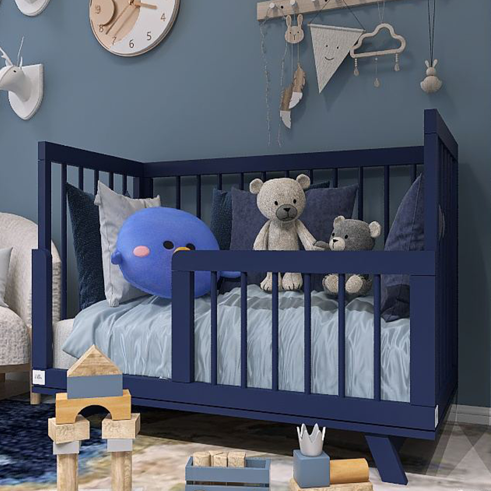 Кроватка для новорожденного Lilla - модель Aria Night Blue с доставкой ...